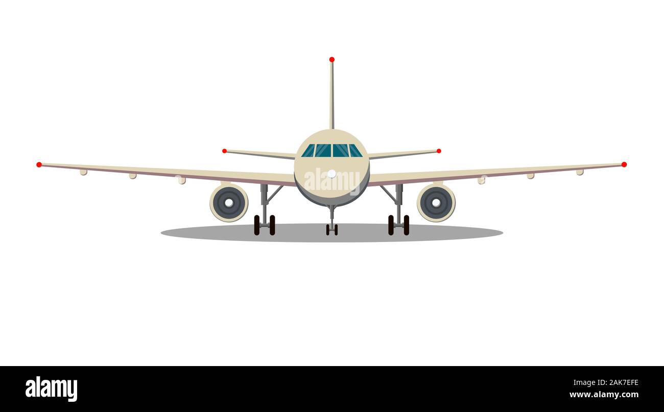 Airplane front view Stock Vector Image & Art - Alamy