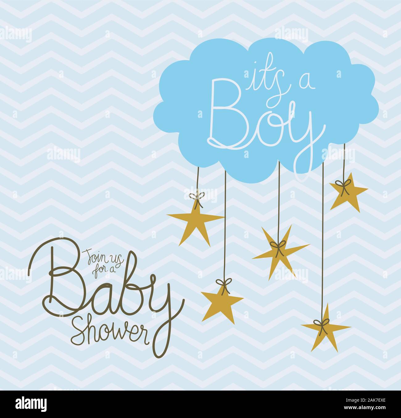 Its a boy text with cloud stars vector design Stock Vector Image & Art ...