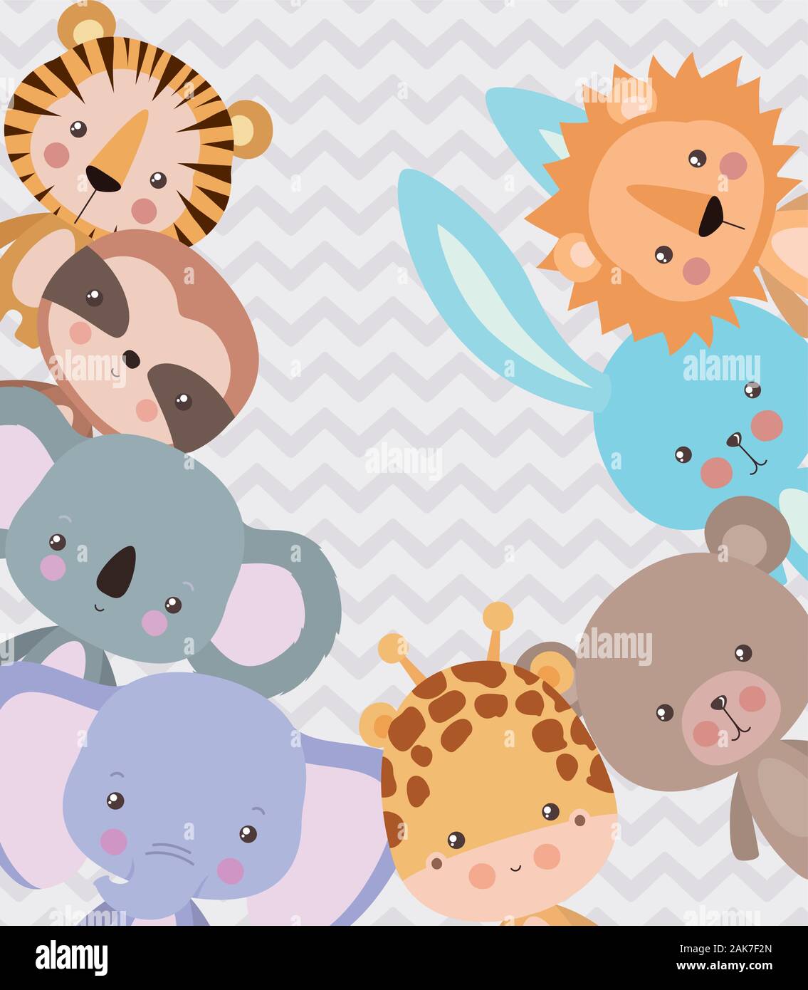 Isolated cute animals cartoons vector design Stock Vector Image & Art ...