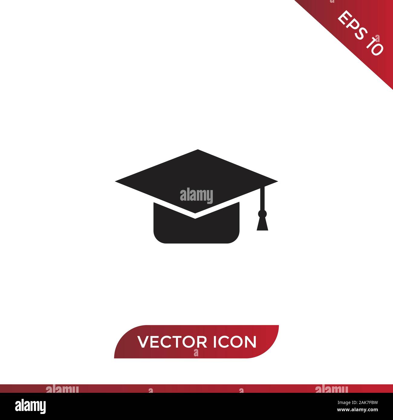 Graduation cap vector icon in modern design style for web site and ...