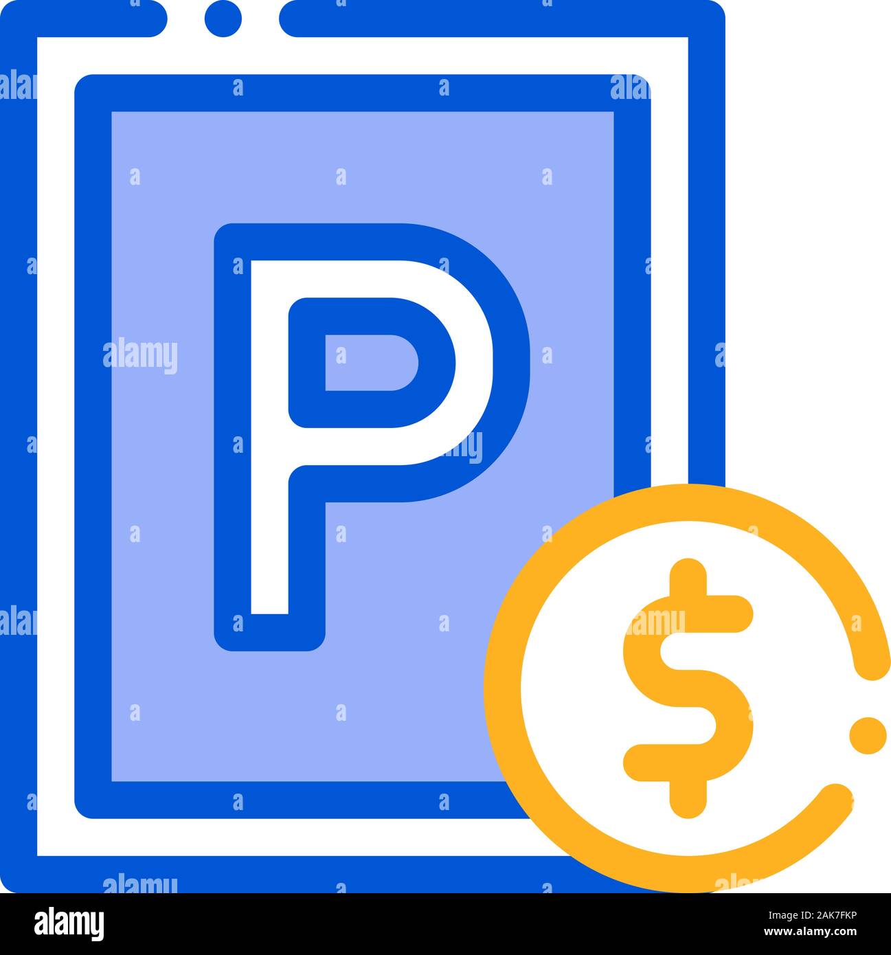 Parking Fee Icon Vector Outline Illustration Stock Vector Image & Art ...