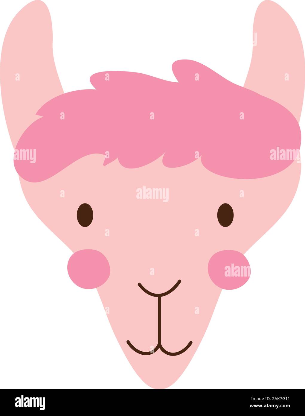 cute llama wild animal character icon Stock Vector Image & Art - Alamy