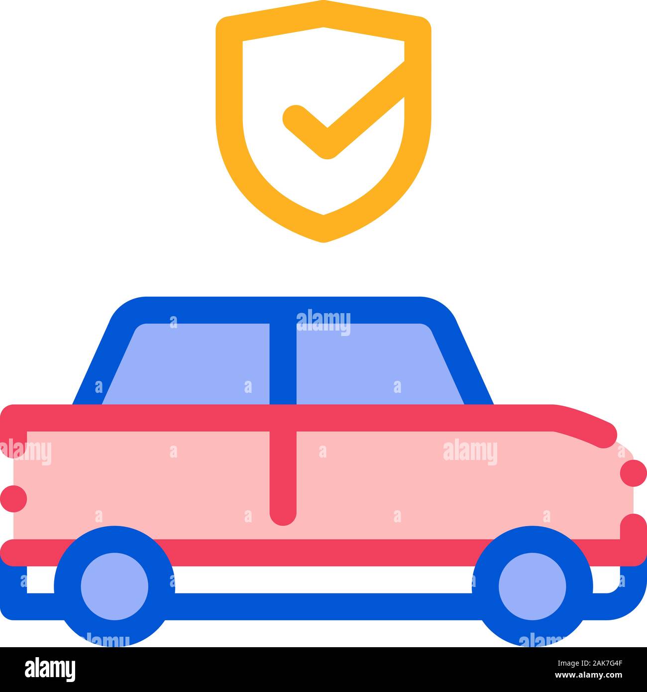 Parking Auto Confirmation Icon Vector Outline Illustration Stock Vector ...