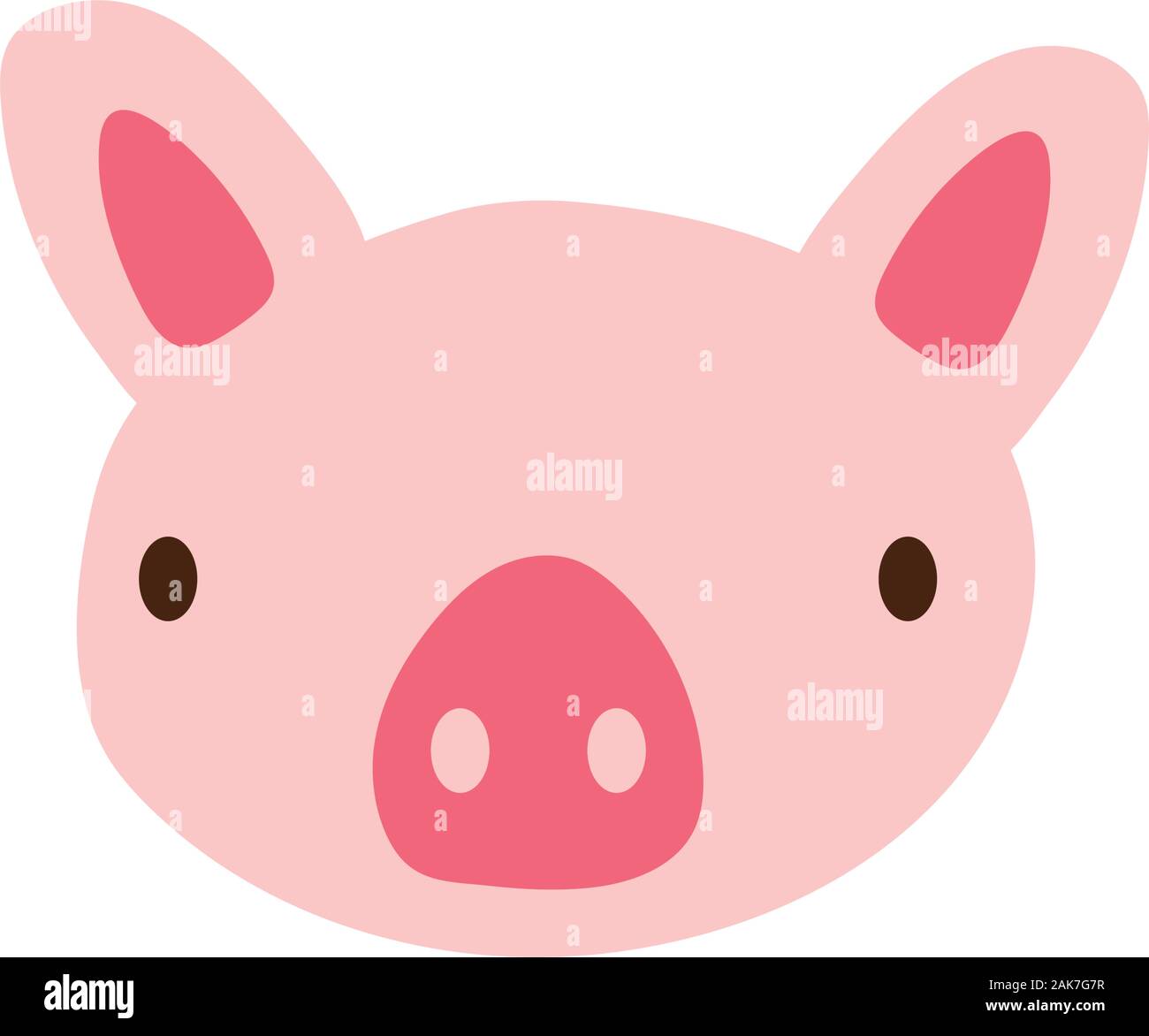 cute pig farm animal character Stock Vector Image & Art - Alamy