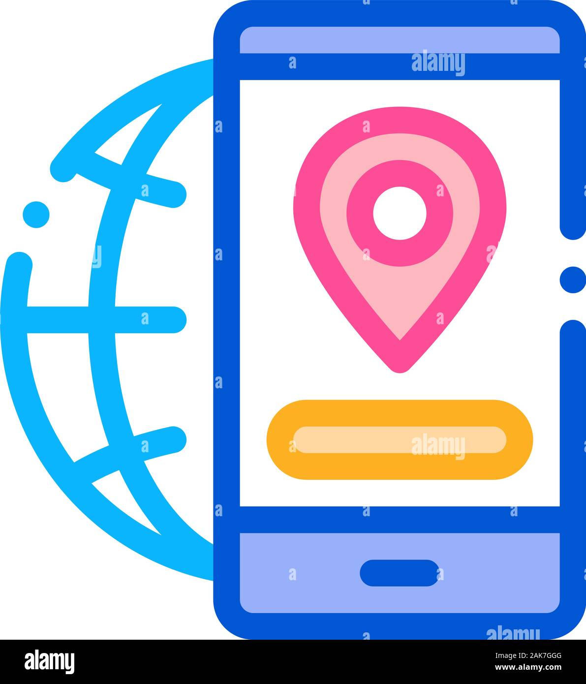 Geolocation Icon Vector Outline Illustration Stock Vector Image And Art