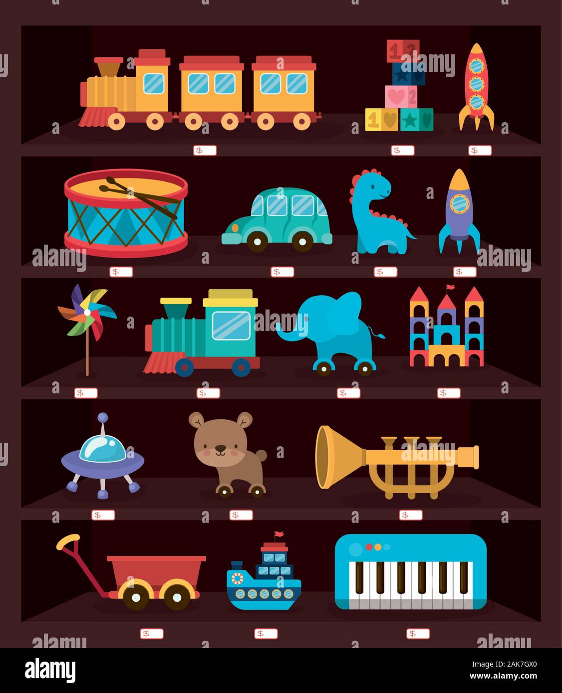 Toys icon set vector design Stock Vector Image & Art - Alamy