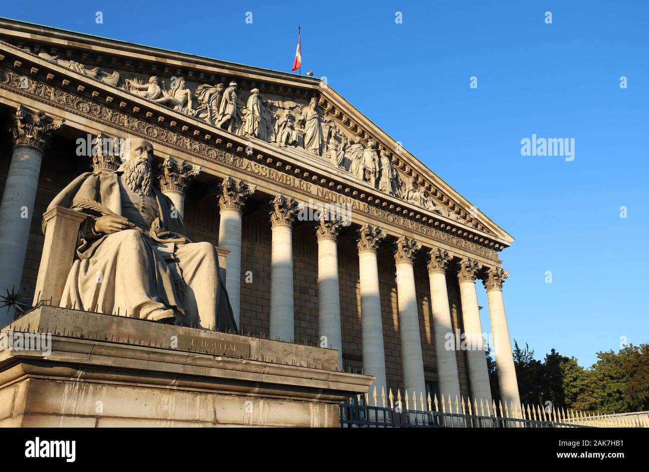 The French national Assembly-Bourbon palace , Paris, France Stock Photo ...