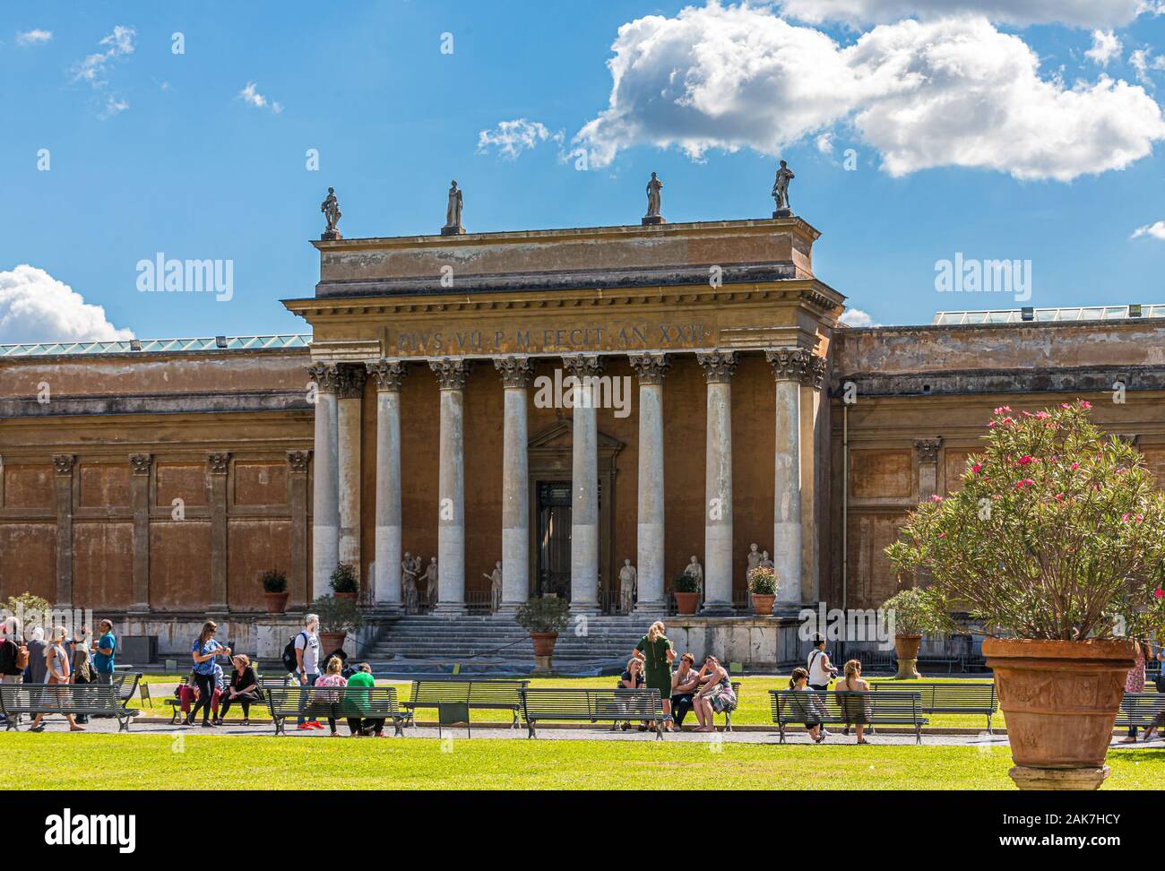 Columned Portico at Vatican Museum Stock Photo - Alamy