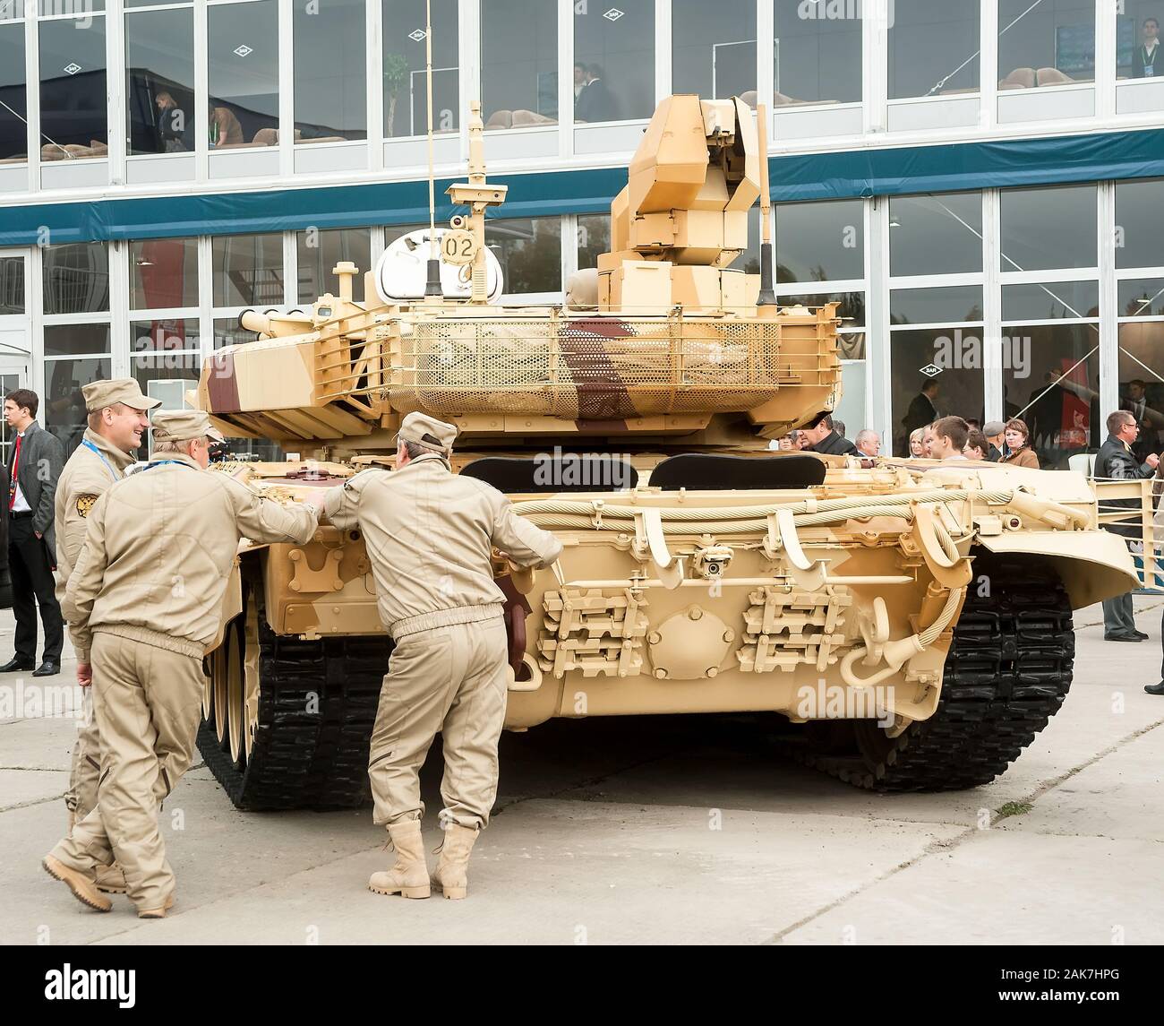 Crew near tank Stock Photo - Alamy