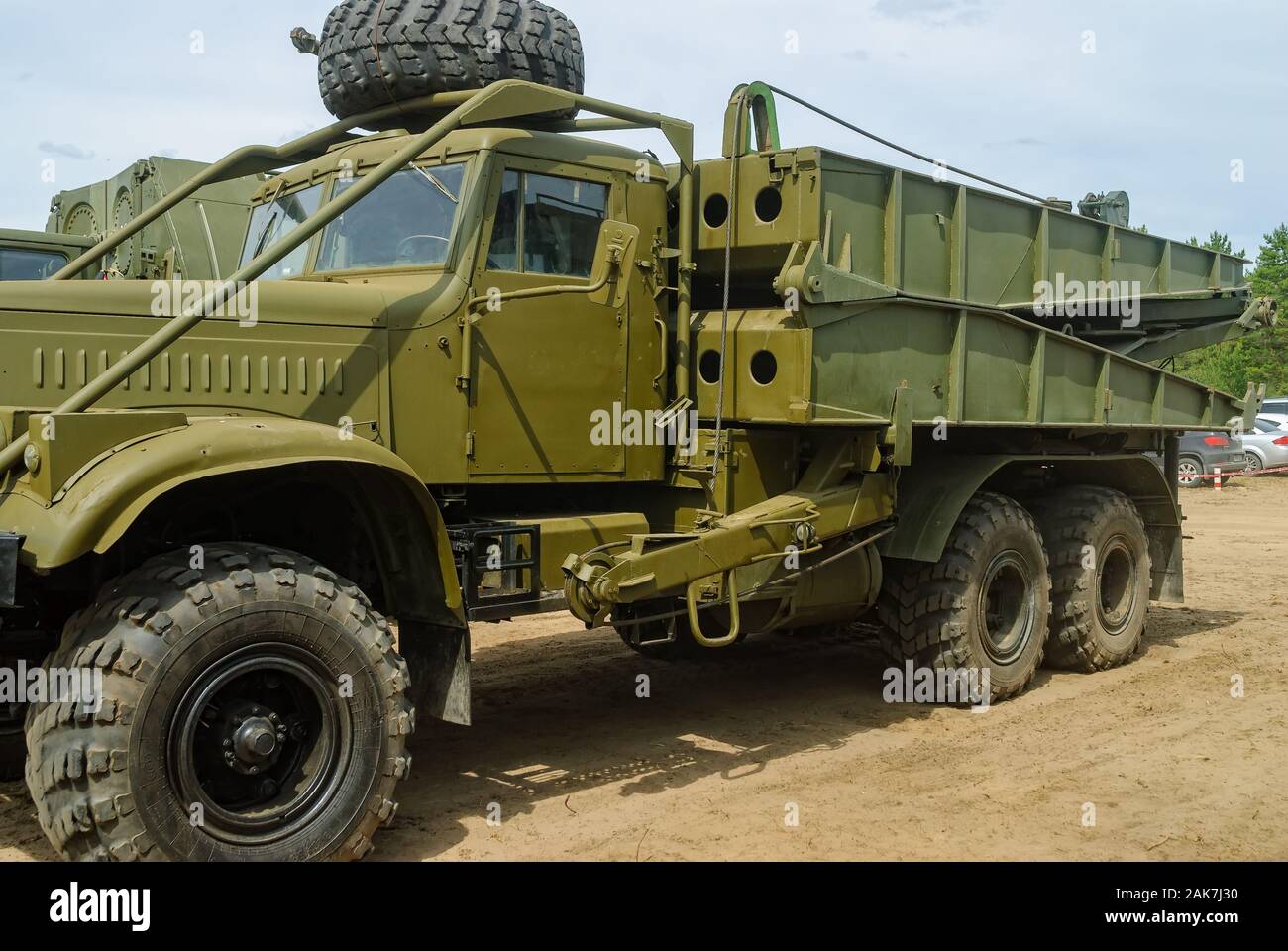 Truck with mechanized bridge TMM-3 Stock Photo - Alamy
