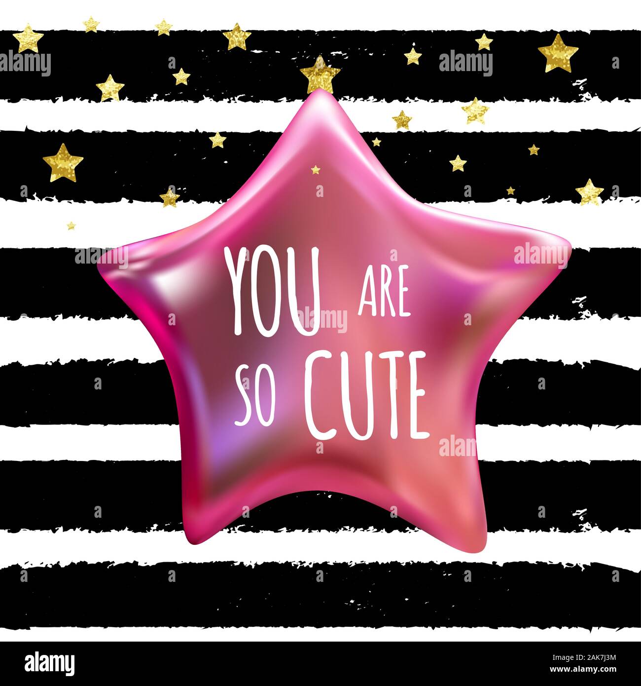 You are so cute abstract background. Vector Illustration Stock Vector ...