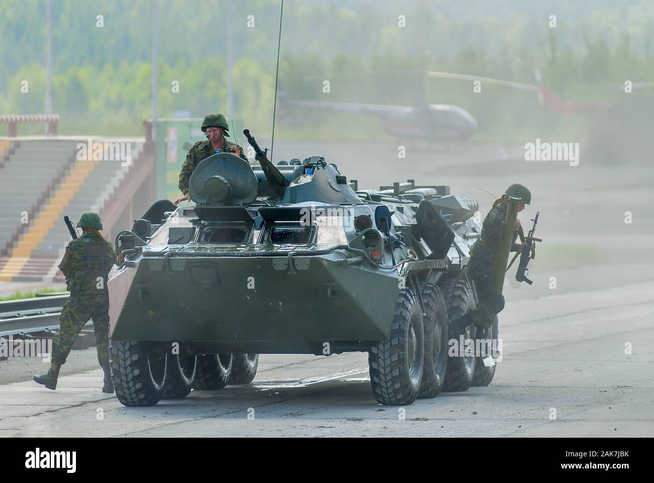BTR-82A armoured personnel carrier with soldiers Stock Photo - Alamy