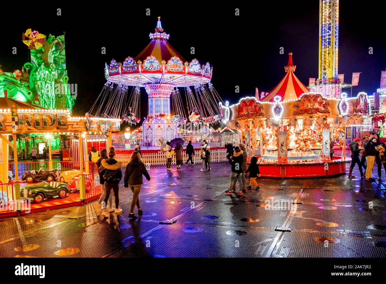 At the winter wonderland fun fair hi-res stock photography and images ...