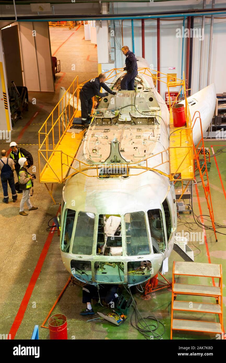 Mi-8 helicopter during maintencance and repair Stock Photo - Alamy