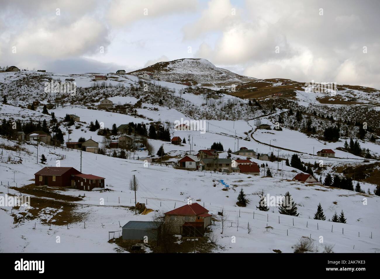 snow landscape in trabzon beypınarı plateau Stock Photo - Alamy