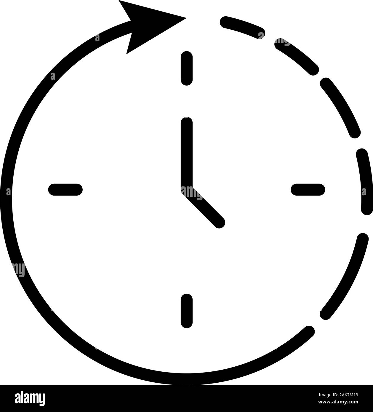 Isolated clock instrument with arrow vector design Stock Vector Image ...