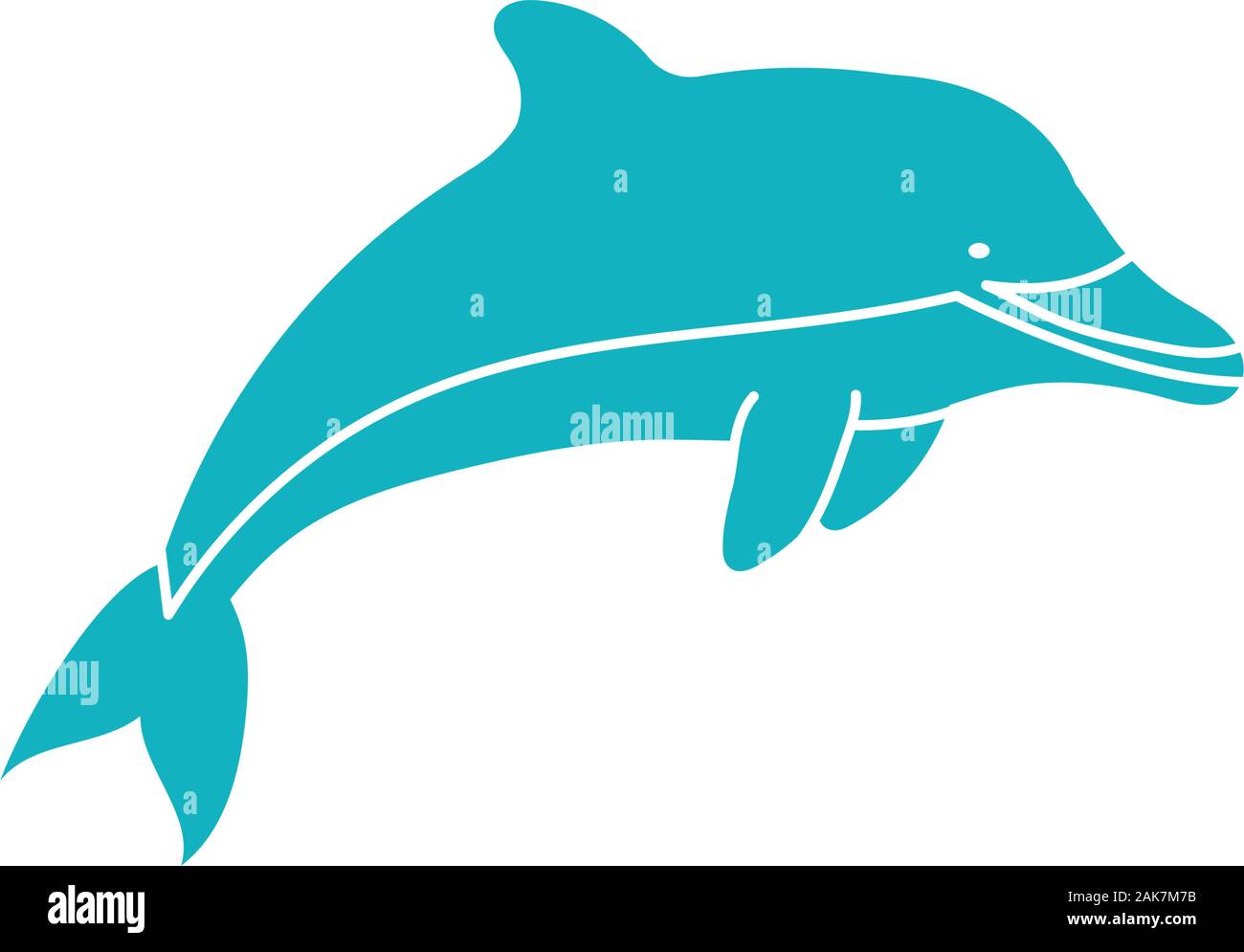 dolphin fish sea life animal isolated icon Stock Vector Image & Art - Alamy