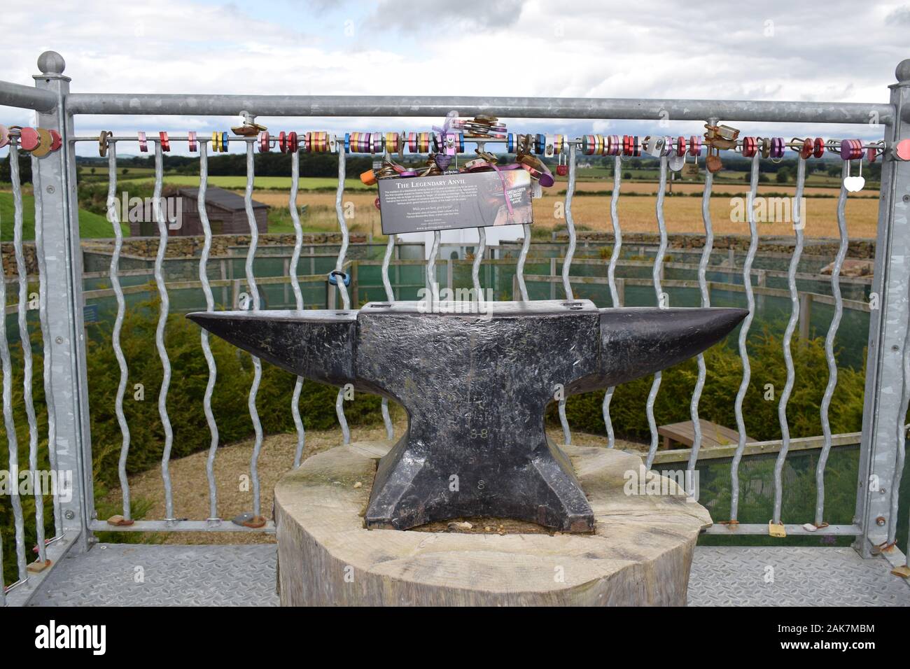 Anvil at the centre of the maze, Gretna Green, Dumfries and Galloway ...