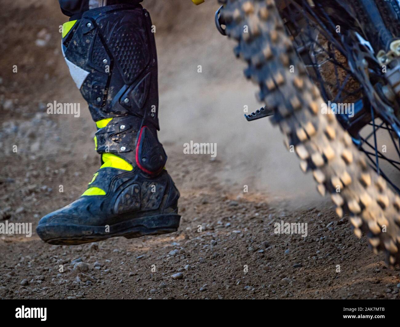 Motocross scene on a trail Stock Photo - Alamy