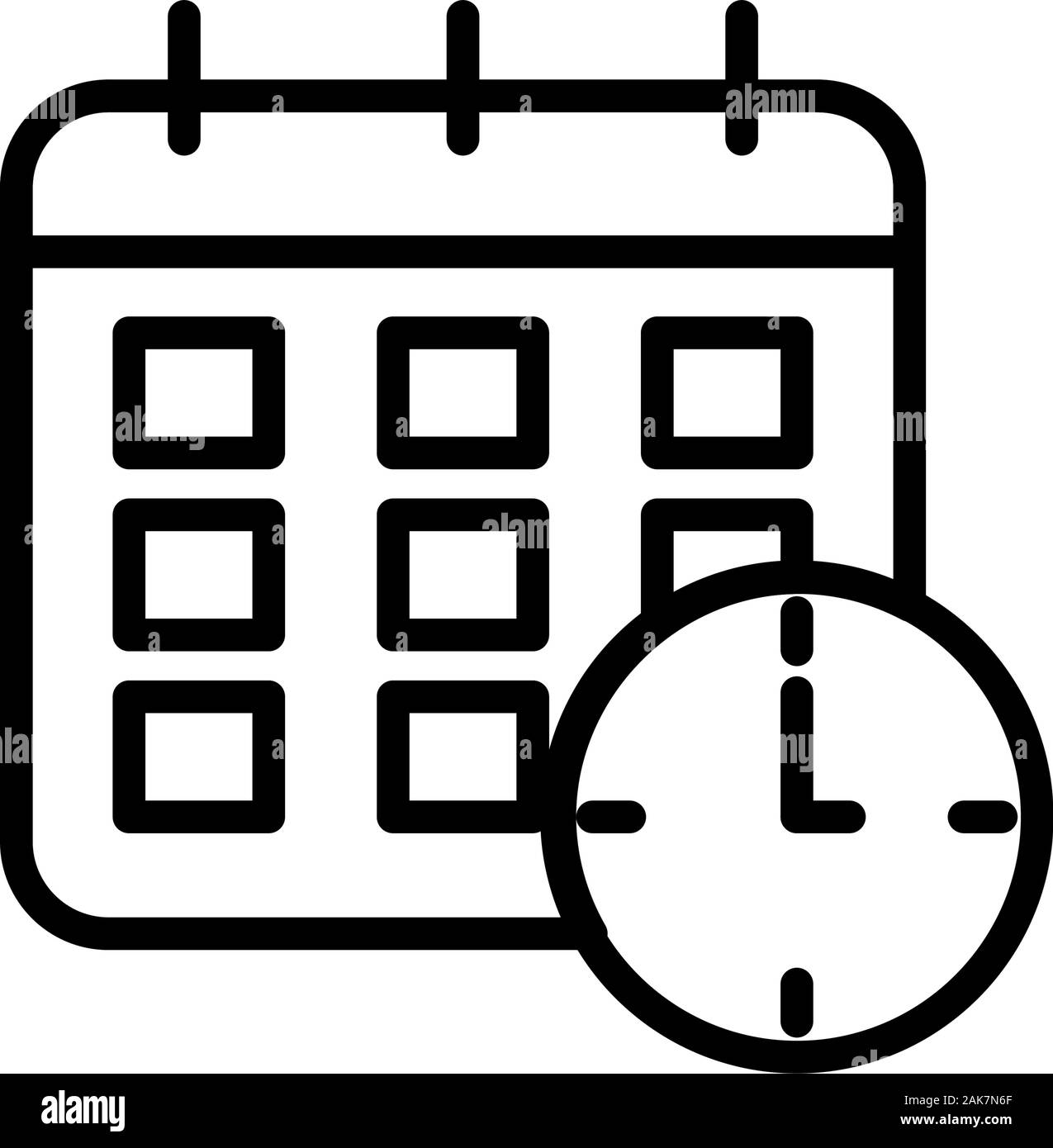 Isolated calendar and clock vector design Stock Vector Image & Art - Alamy