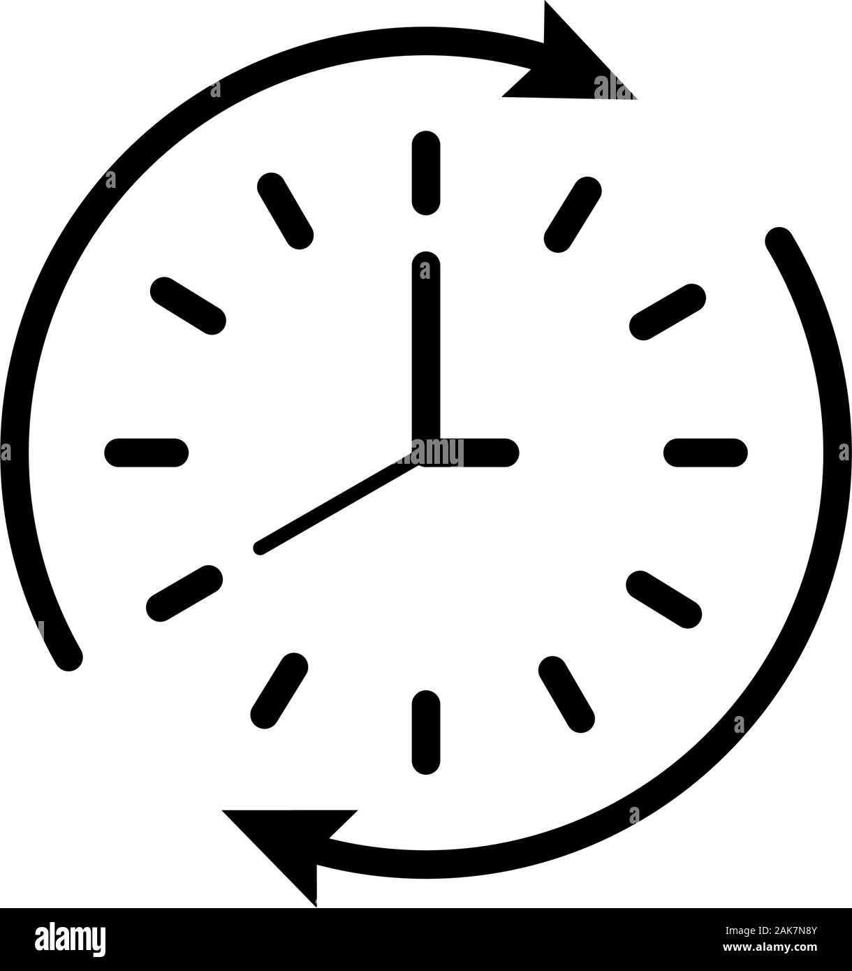 Isolated clock instrument with arrows vector design Stock Vector Image ...