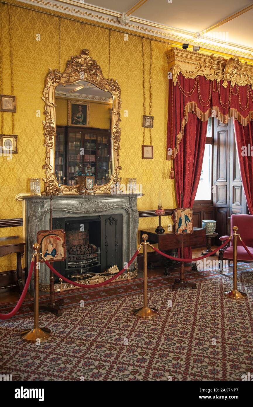 Interior scene in Kilkenny Castle Ireland Stock Photo - Alamy