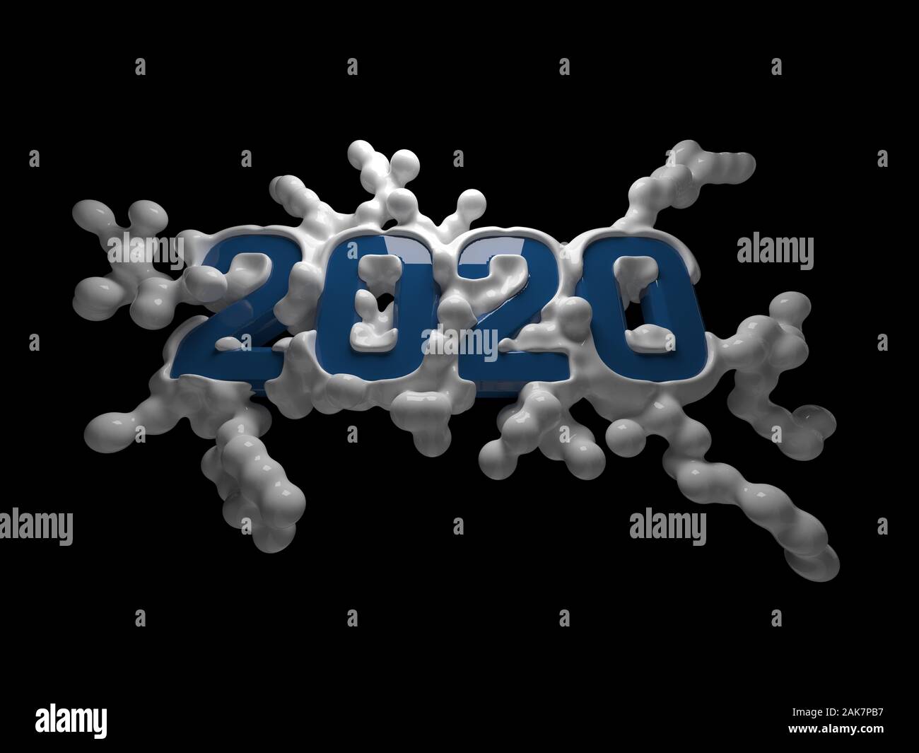 Figure 2020 made of fluffy plastic or metal in popular Classic Blue ...