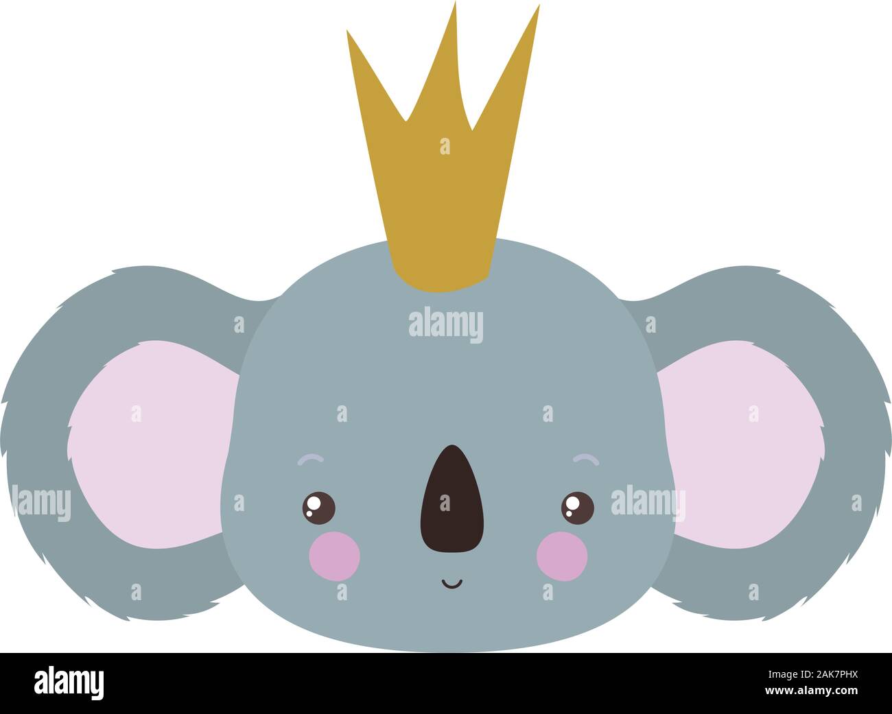 Cute koala cartoon with crown vector design Stock Vector Image & Art ...
