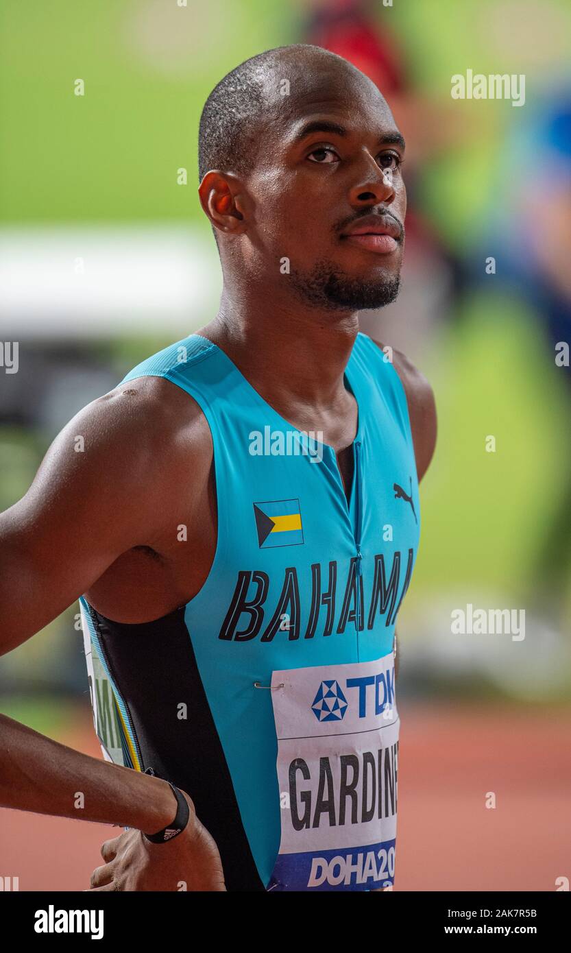 DOHA - QATAR - OCT 2: Steven Gardiner of Bahamas competing in the 400m ...