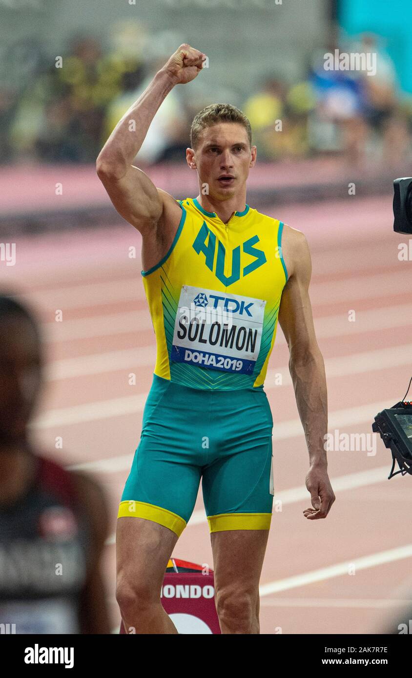 DOHA - QATAR - OCT 2: Steven Solomon of Australia competing in the 400m ...