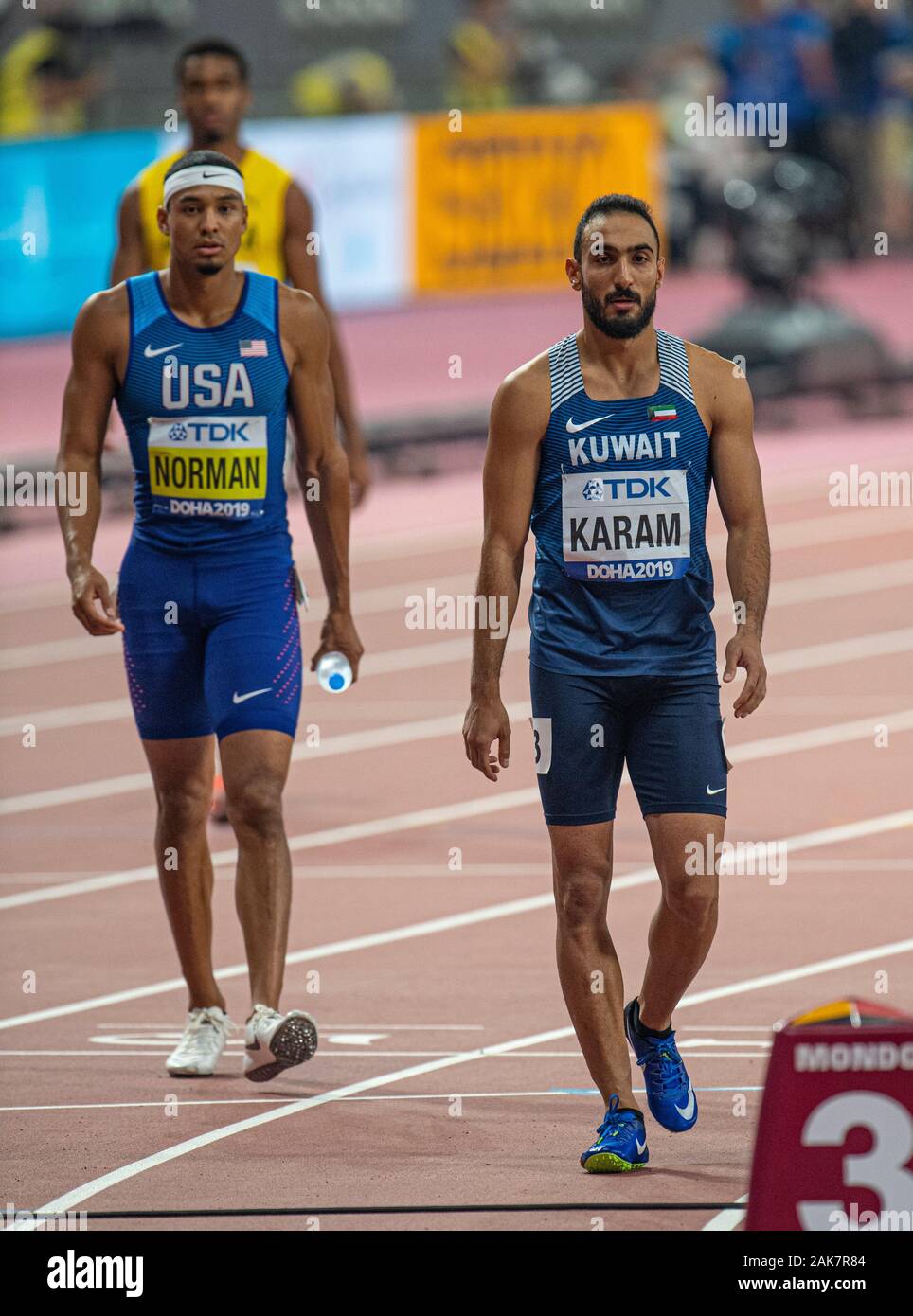 DOHA - QATAR - OCT 2: Yousef Karam of Kuwait competing in the 400m ...