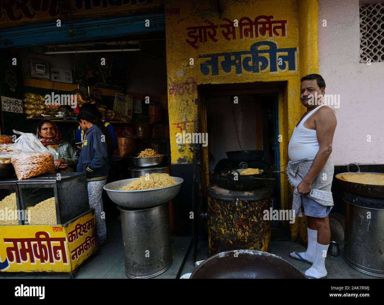 An Indian savory snack shop in Udaipur, India Stock Photo - Alamy