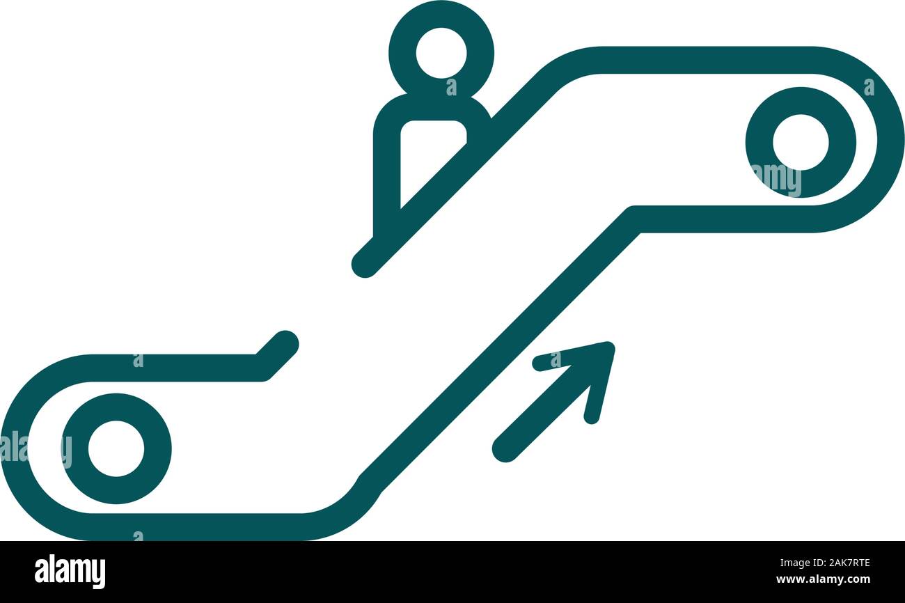 Isolated escalator with avatar vector design Stock Vector Image & Art ...