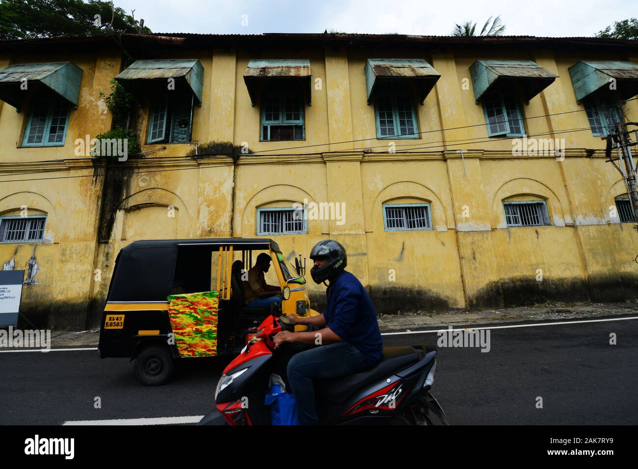 Beautiful old colonial buildings in Fort Kochi, India Stock Photo - Alamy