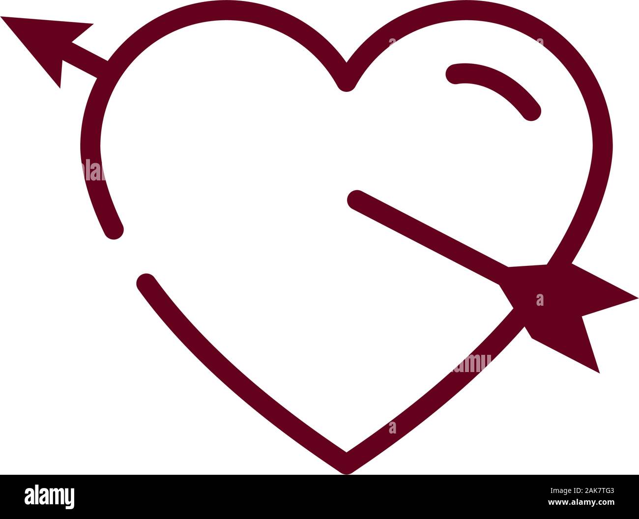 Isolated heart and arrow vector design Stock Vector Image & Art - Alamy