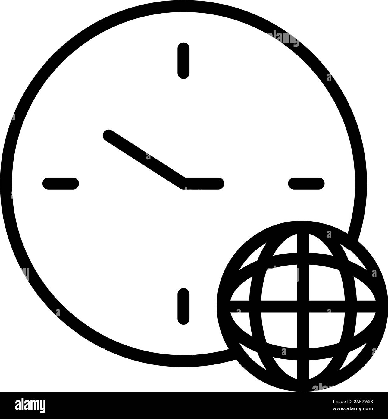 Isolated clock instrument and global sphere vector design Stock Vector ...