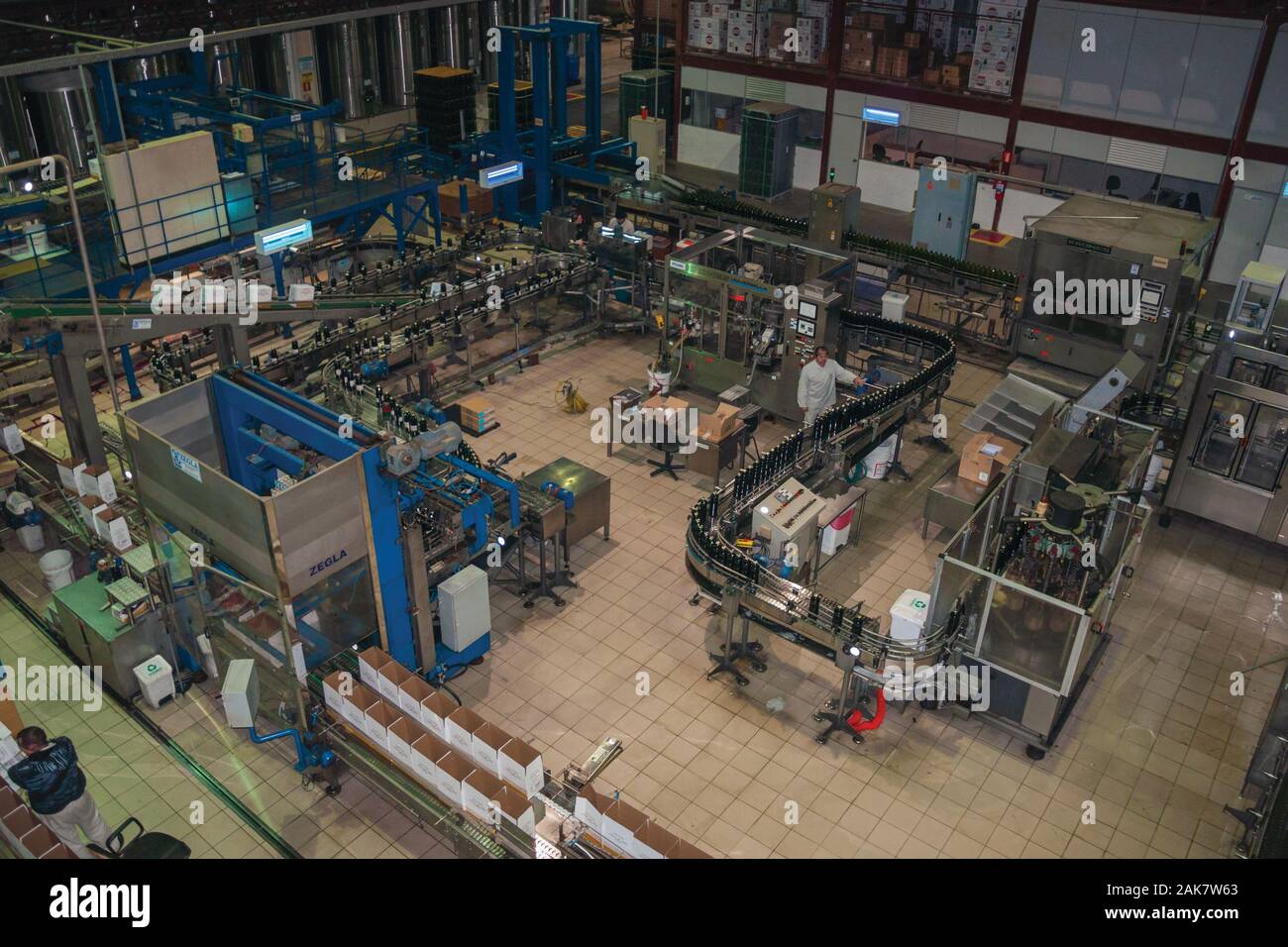 Production line and equipment for wine production at Salton Winery ...