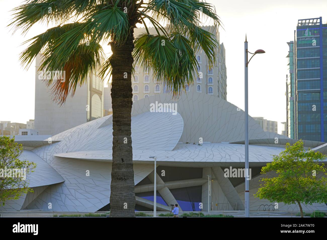 DOHA, QATAR -11 DEC 2019- View of the new National Museum of Qatar ...