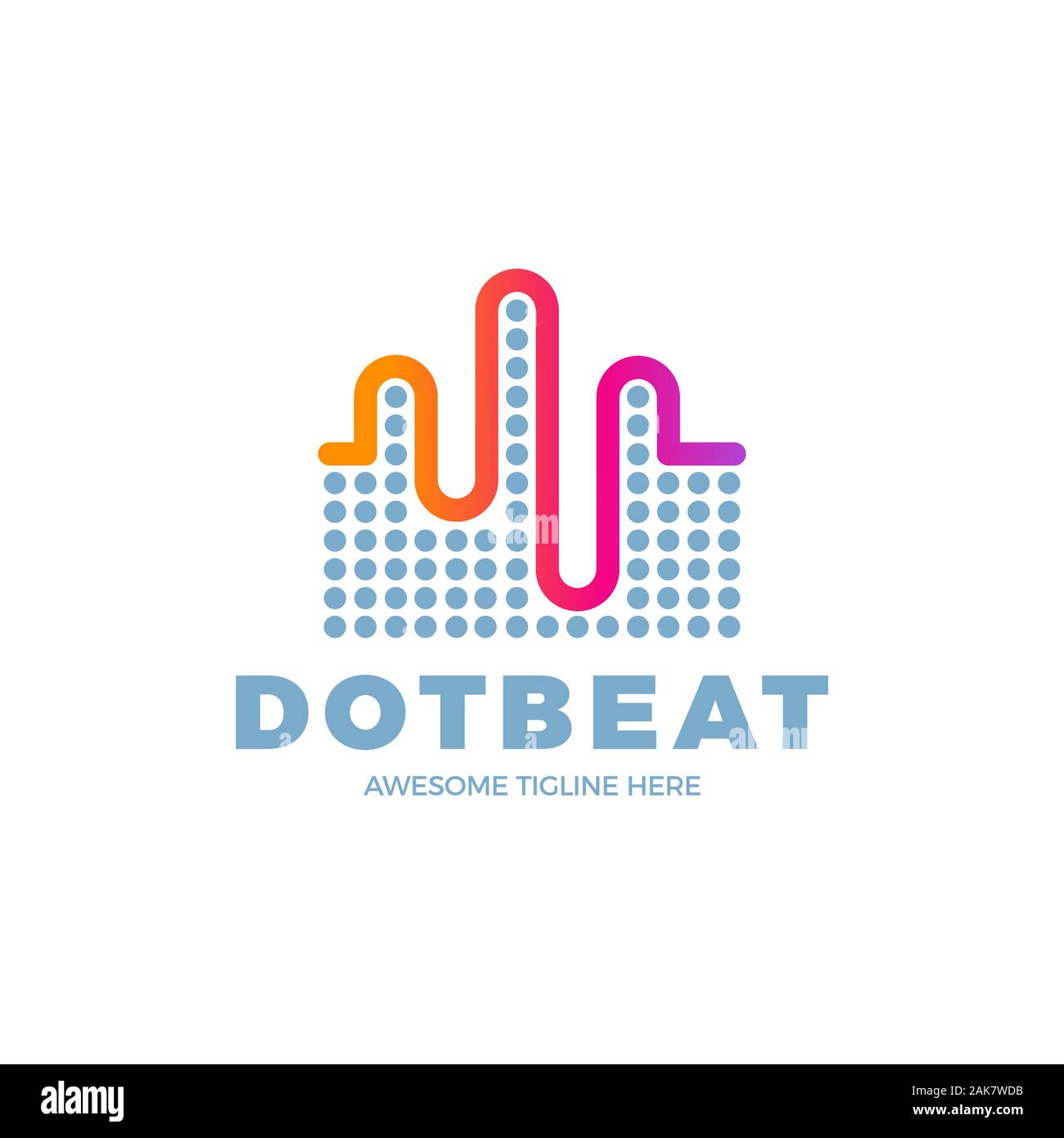 Audio Sound Wave logo template stock vector design. Line abstract music ...