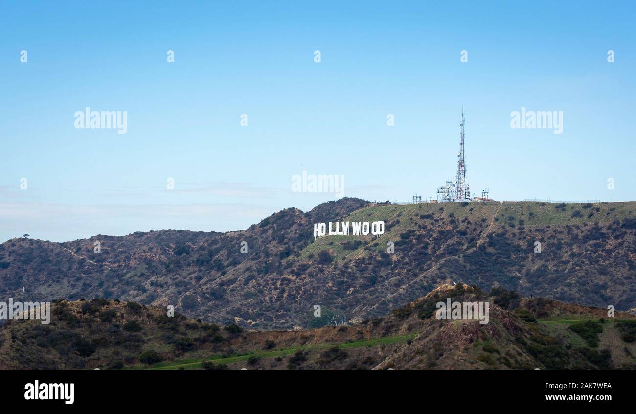 Hollywood Sign viewed from Griffith Observatory, Los Angeles ...