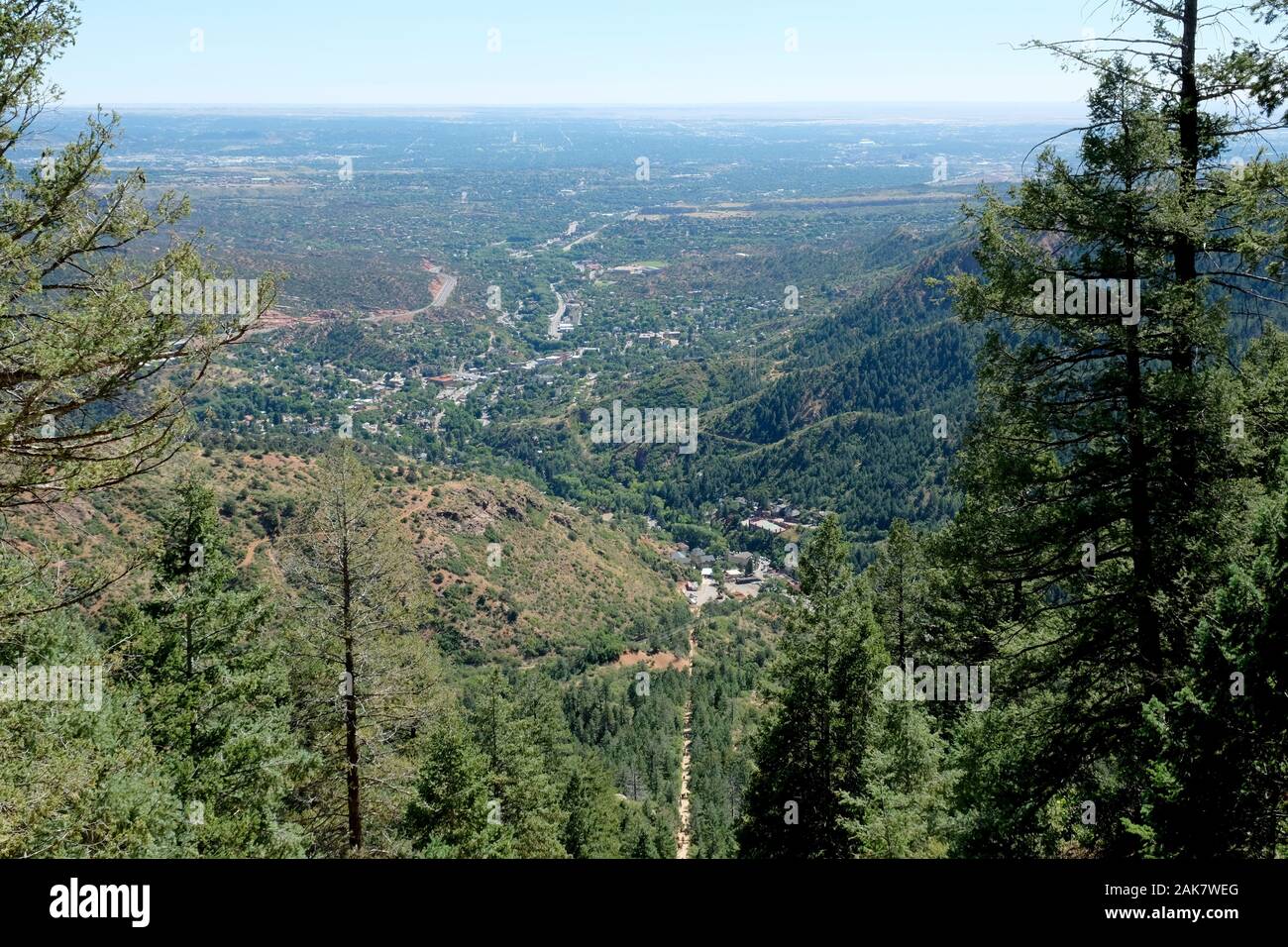 The view from the top of Manitou Incline Stock Photo - Alamy