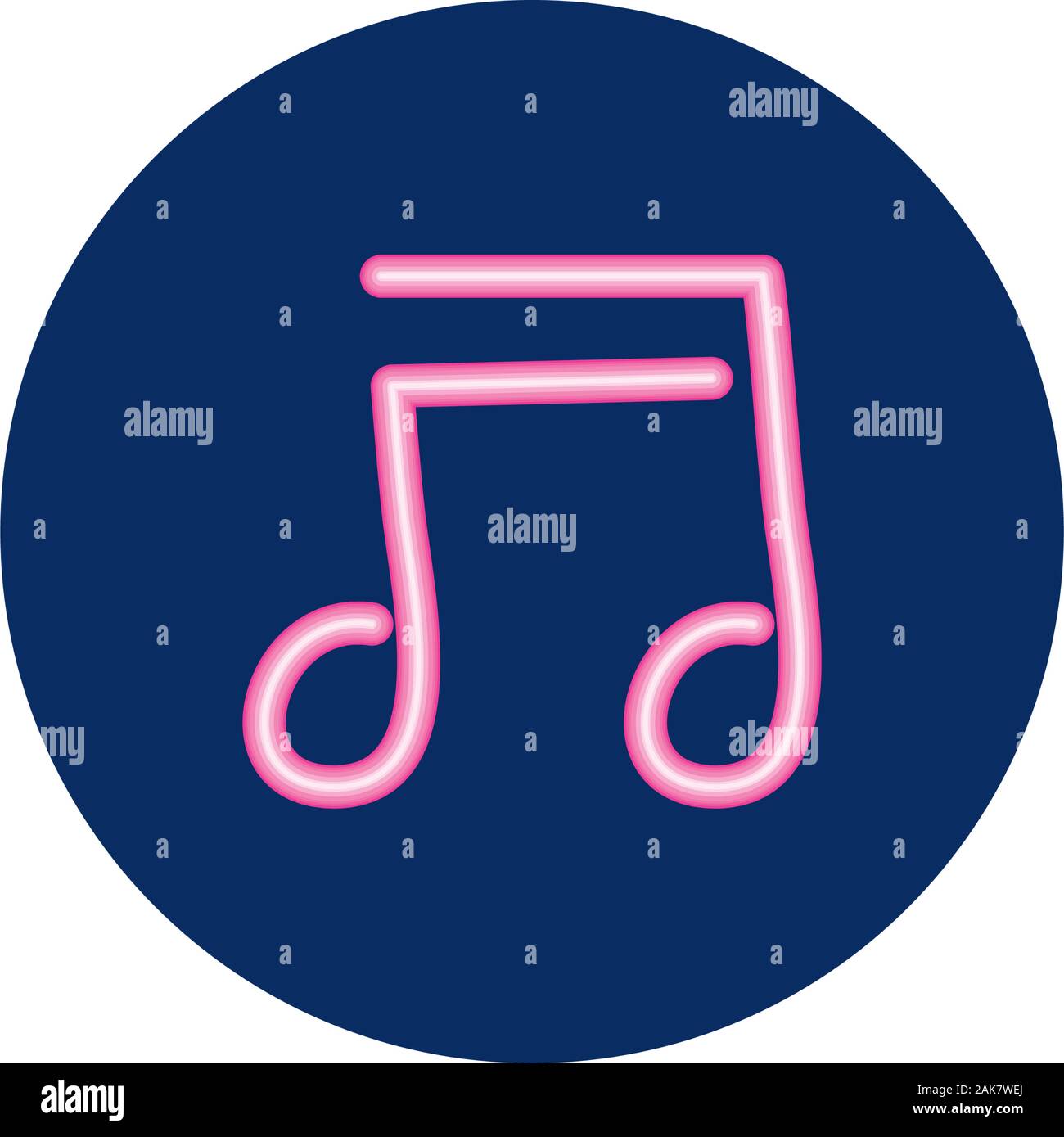 music note neon light icon Stock Vector Image & Art - Alamy