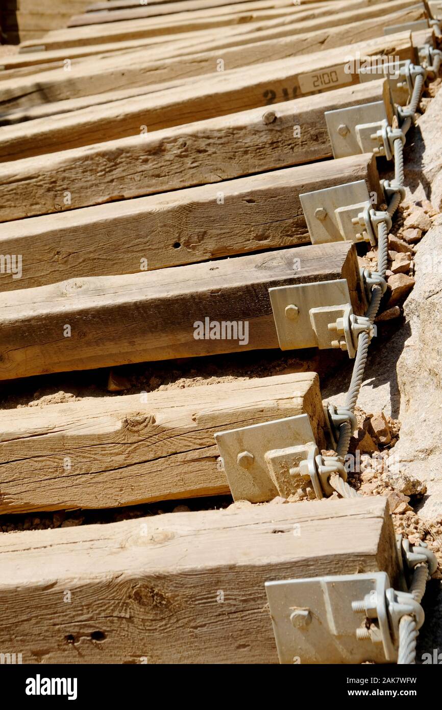 The stairs of Manitou Incline in Colorado Stock Photo - Alamy