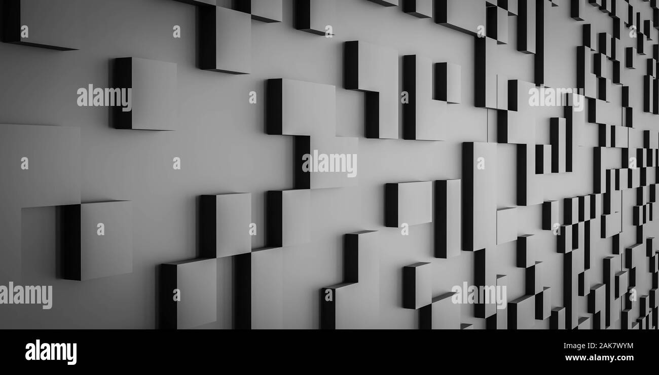 Black cube abstract texture with low key lighting background 3d ...