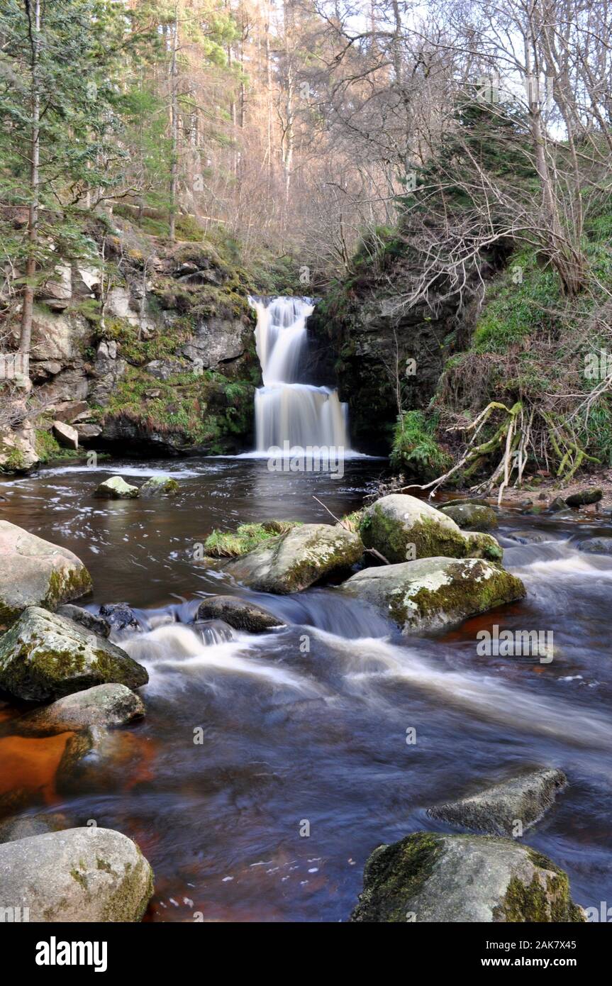 Linn Falls of Ruthrie at Aberlour, Speyside, Scotland Stock Photo - Alamy