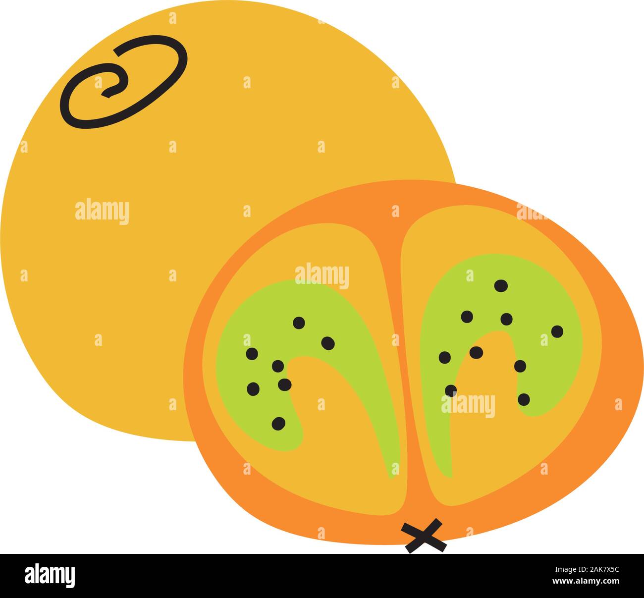 fresh lulo fruit isolated icon Stock Vector Image & Art - Alamy