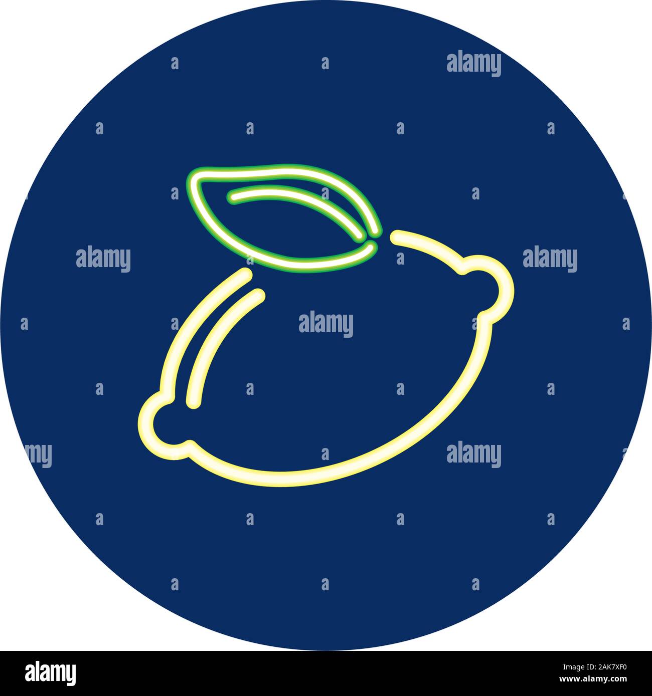 lemon citrus fruit neon lights icon Stock Vector Image & Art - Alamy