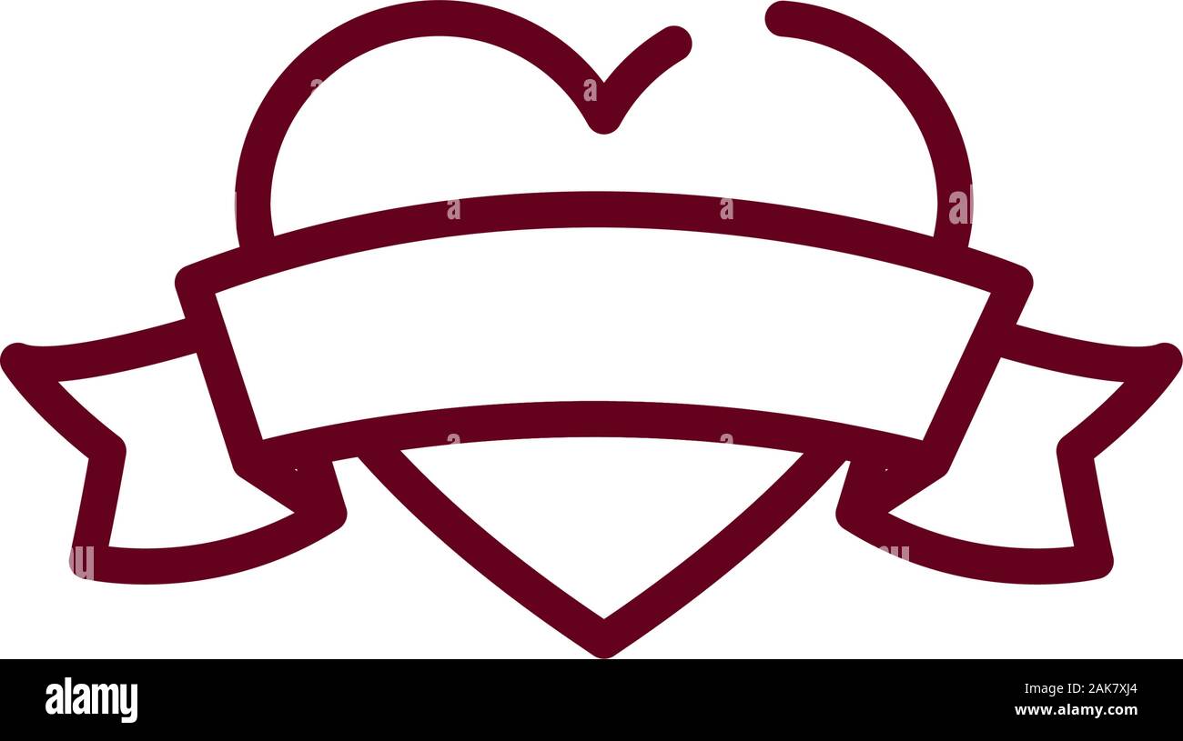 Isolated heart and ribbon vector design Stock Vector Image & Art - Alamy