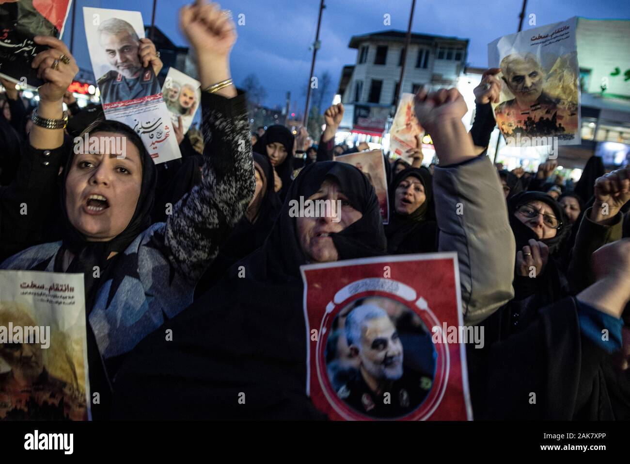Women Protesting Against The Killing Of General Qasem Soleimani While
