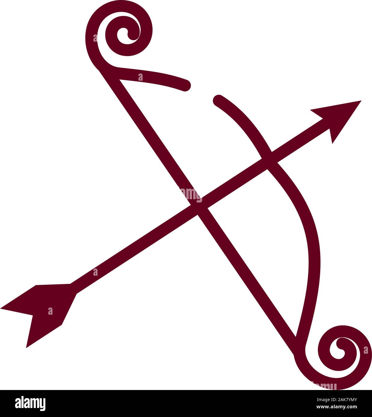 Isolated arrow and bow vector design Stock Vector Image & Art - Alamy